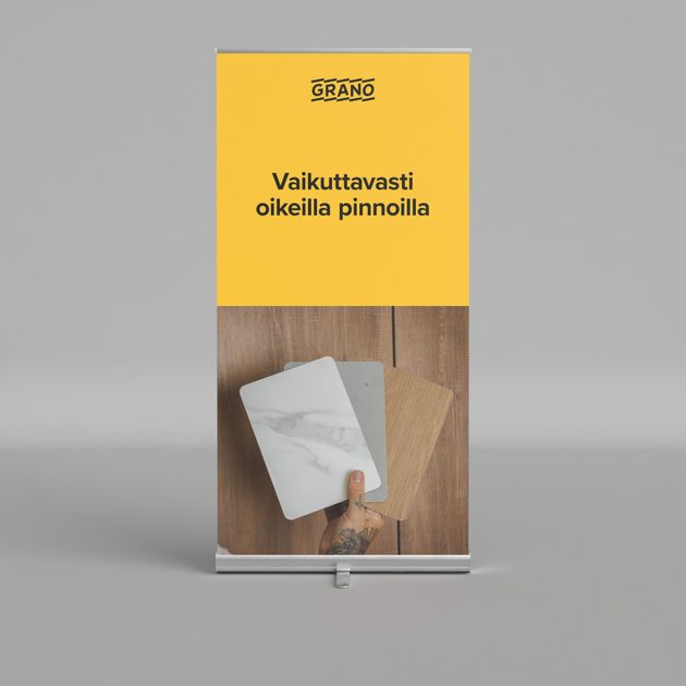 Grano Roll-Up Basic, 100 x 200 cm - Käyntikortit, julisteet ja muut ...